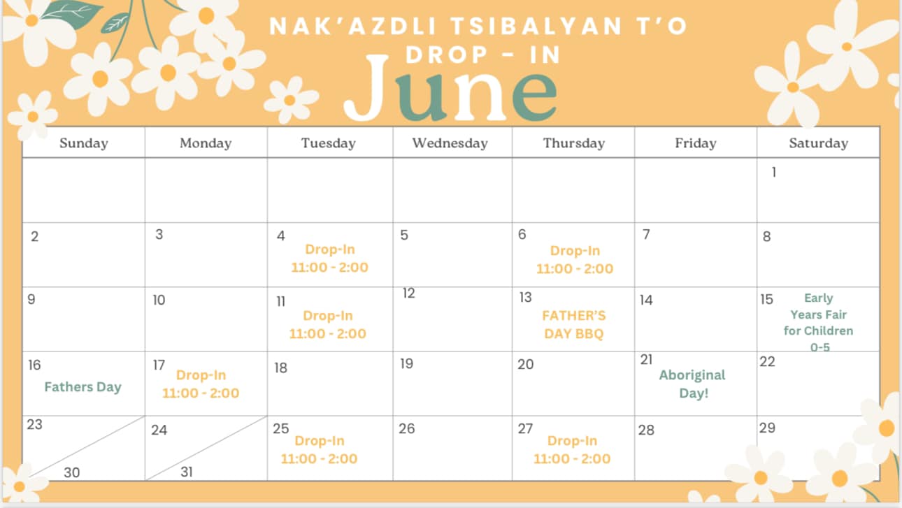 Nak'azdli Tsibalyan T'o June 2024 Calendar | Nezul Be Hunuyeh